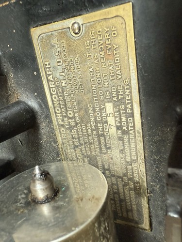 Antique Edison Standard 2/4 Phonograph Bedplate Motor Assembly Parts ...