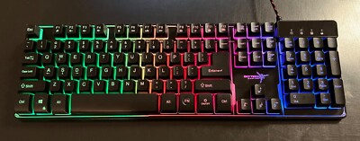 Skytech Gaming USB Rainbow LED Backlit Keyboard | eBay