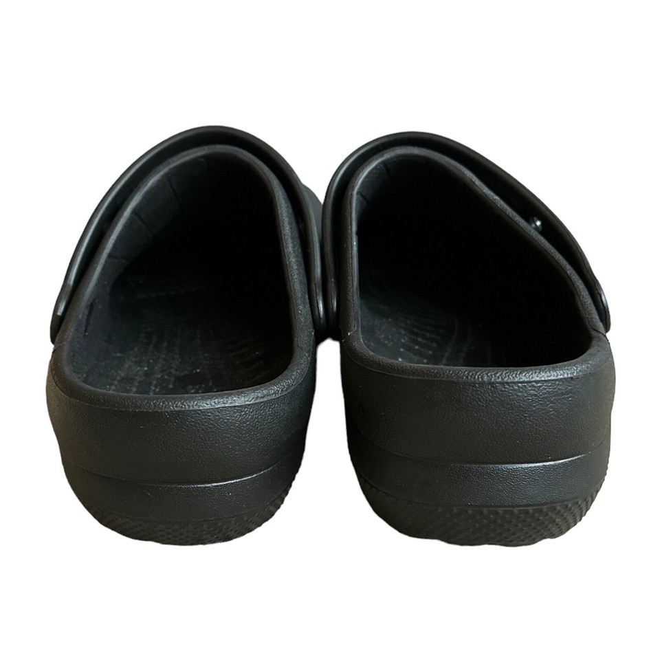 CROCS Specialist Work Clog Shoe Mens Sz 12 Solid Black Enclosed Closed ...