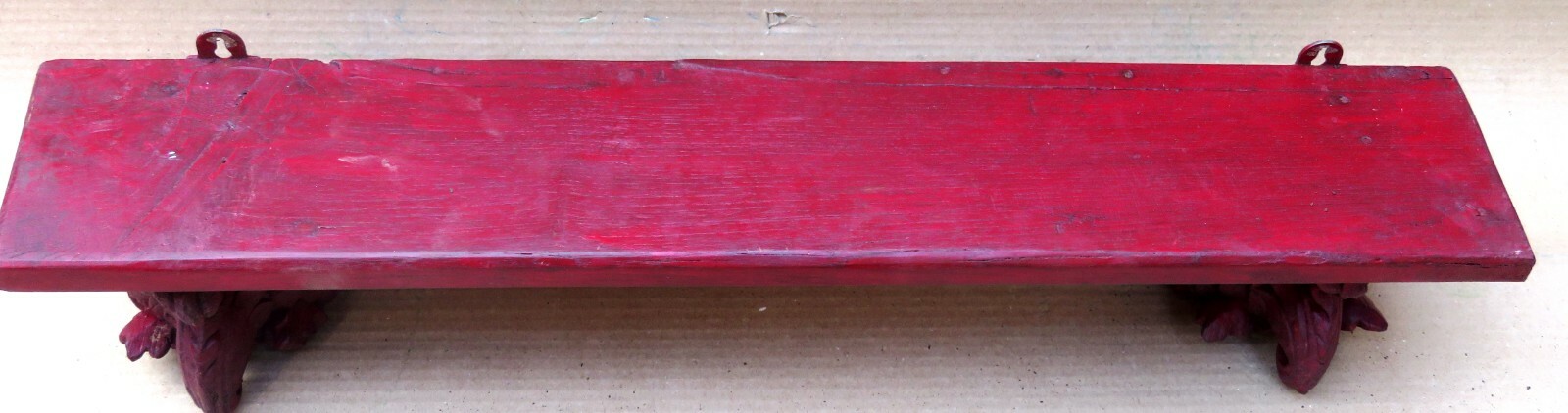 Reclaimed Wall Lintel Shelf Rack storage Architect salvage Carved Wood ...