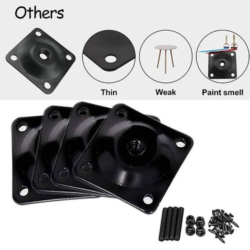 SET OF 4 four Leg Fixing Mounting Plates Brackets Level Plates Set For ...