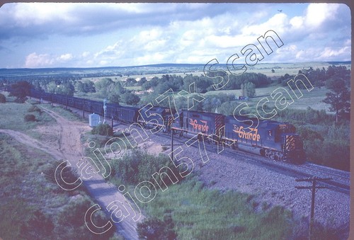 Original Slide- DRGW Rio Grande GP40-2 3094 & Train At Academy, CO. 6/85 | eBay