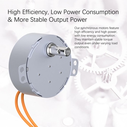 Synchronous Motor 100-120V AC 50/60Hz 15-18RPM Shaft Rotation CW/CCW 4W ...