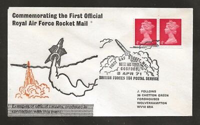 1971 GREAT BRITAIN rocket mail cover - ROYAL AIR FORCE - EZ 129D1 | eBay