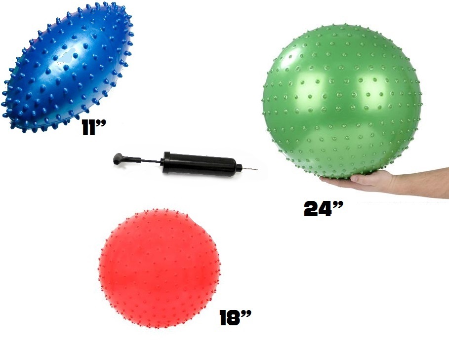 Large Soft Spikey Bumpy Balls KIT Fidget Toss Catch Hand Autism Sensory ...