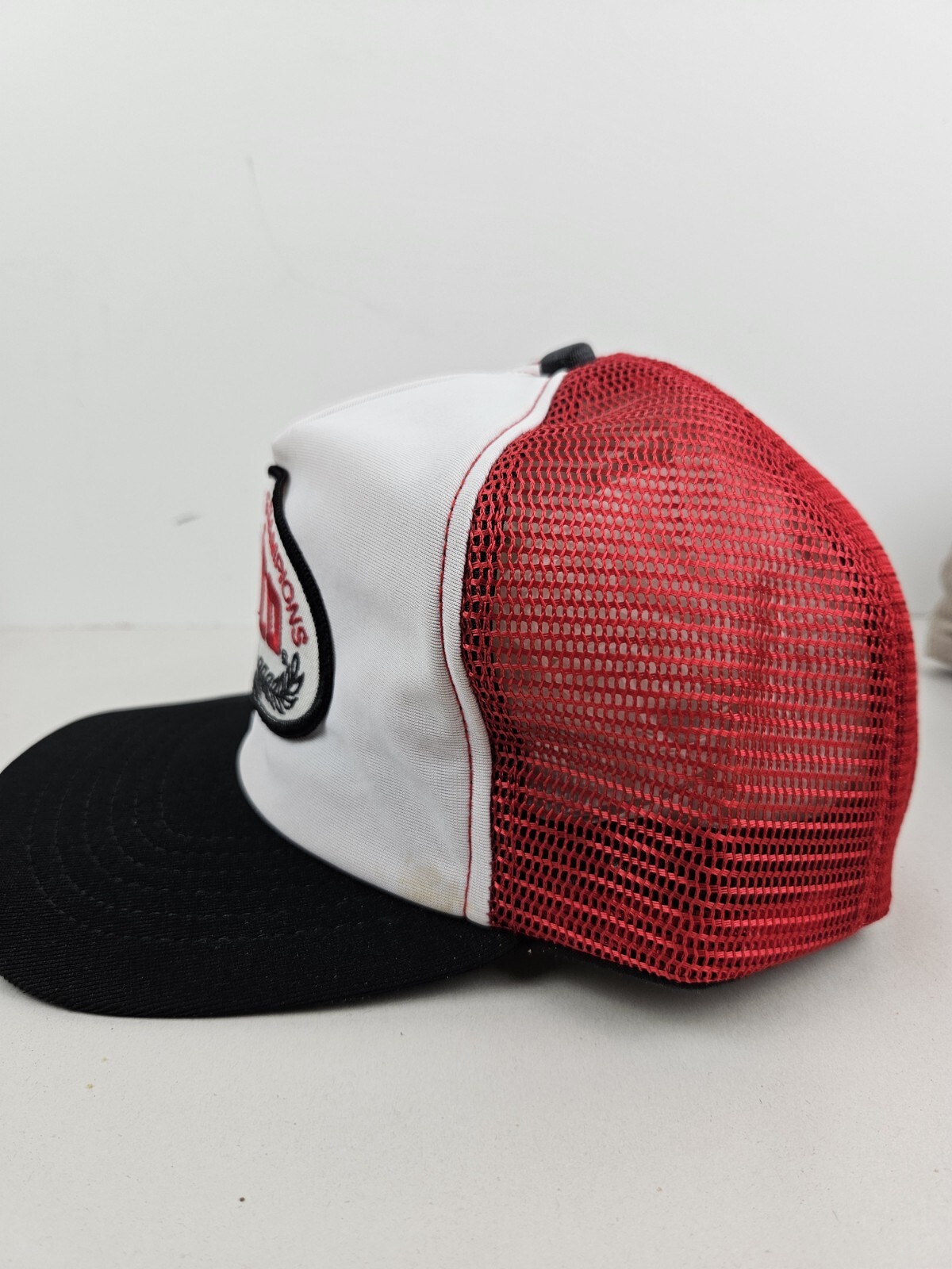 Vintage USA MADE Trico Champions Patch Trucker Hat Sn… - Gem