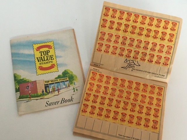 Grocery Store Trading Stamps Lot Top Value Stamps Saver Books DMF Plaid ...