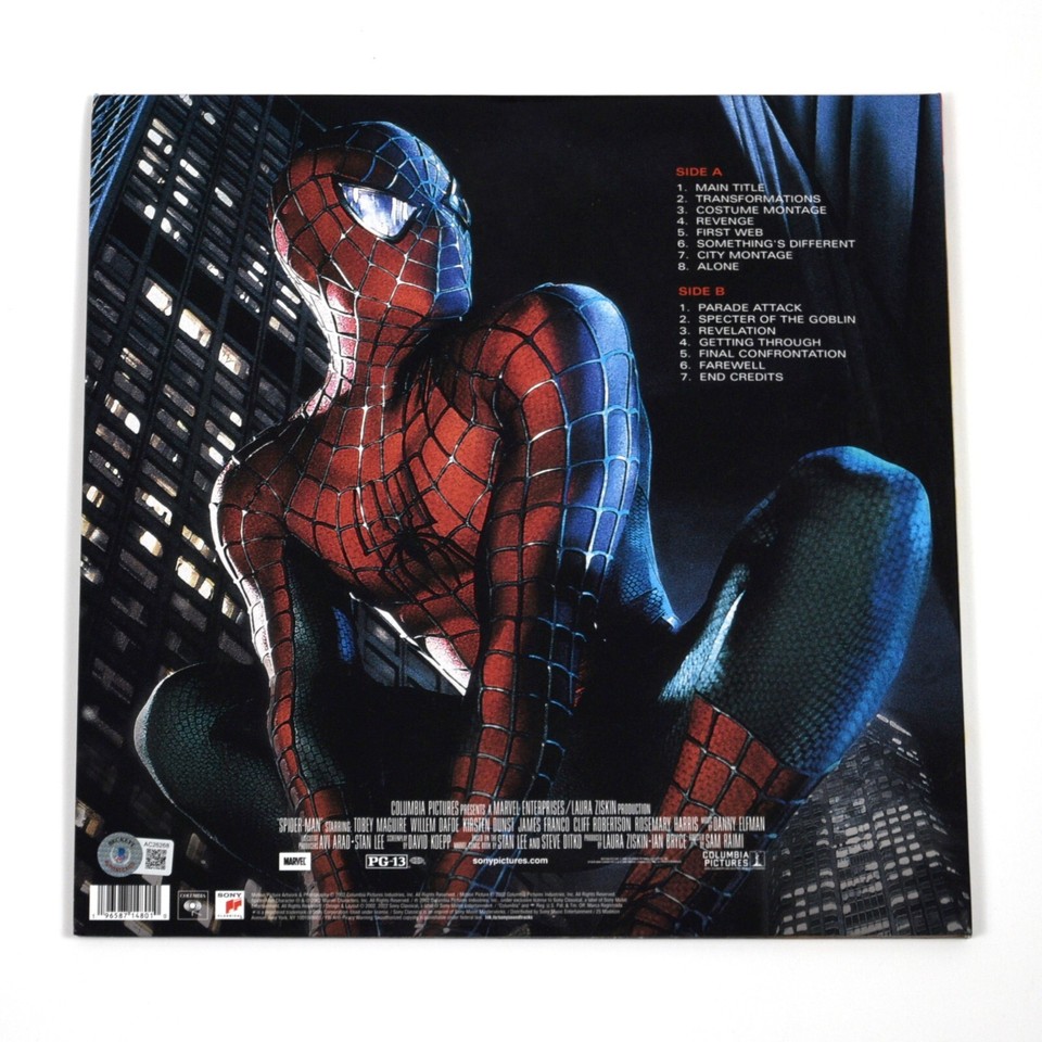 Tobey Maguire & Sam Raimi Signed Spider-Man Soundtrack Vinyl Album ...