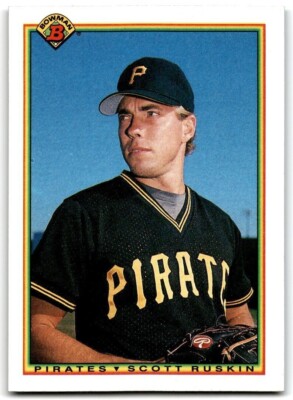 1990 Bowman Baseball Card Scott Ruskin Rookie Pittsburgh Pirates #167 ...
