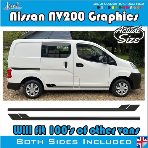 Nissan NV200 E Electric Camper Side Stripes Decals Stickers Van ...
