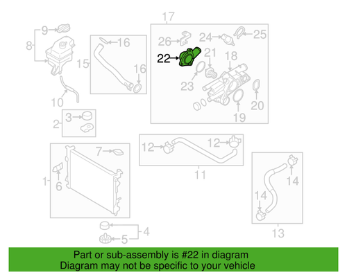 GENUINE OEM Thermostat Cover for 2010-2016 Hyundai Kia 2.0L 2.4L 25630 ...