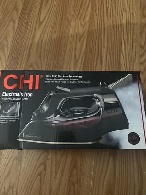 Chi Flat Iron Technology Titanium Infused Ceramic Retractable Cord ...