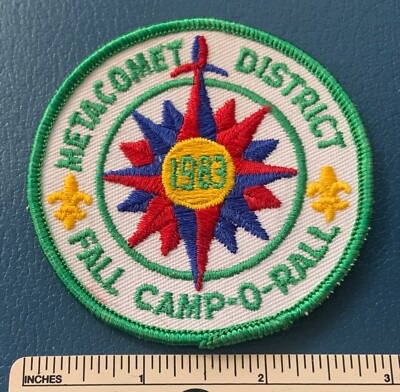 Vintage 1983 METACOMET DISTRICT Boy Scout Fall Camp-O-Rall PATCH BSA DP ...