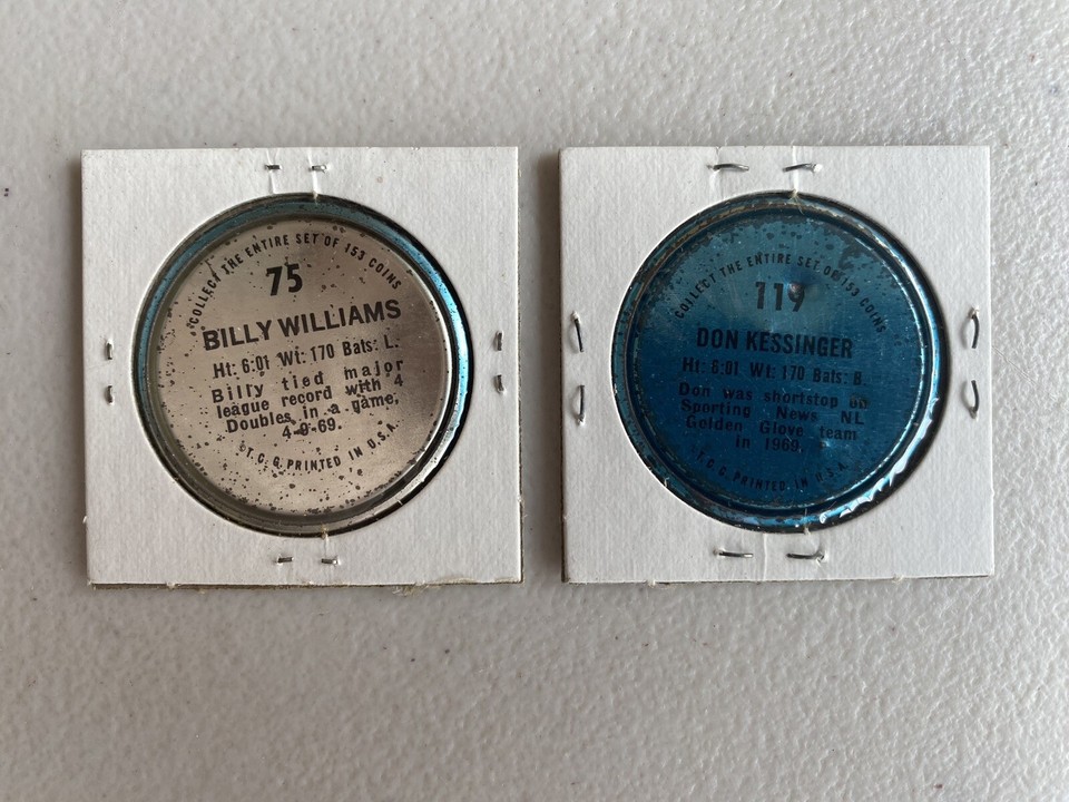 Chicago Cubs 1971 Topps Baseball Coins Lot #75 Billy Williams #119 Don ...