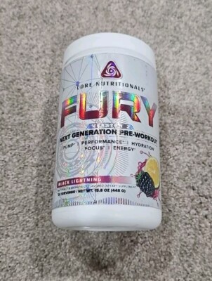 Core Nutritionals FURY Pre Workout Pump Focus Energy 20 Serves BLACK ...