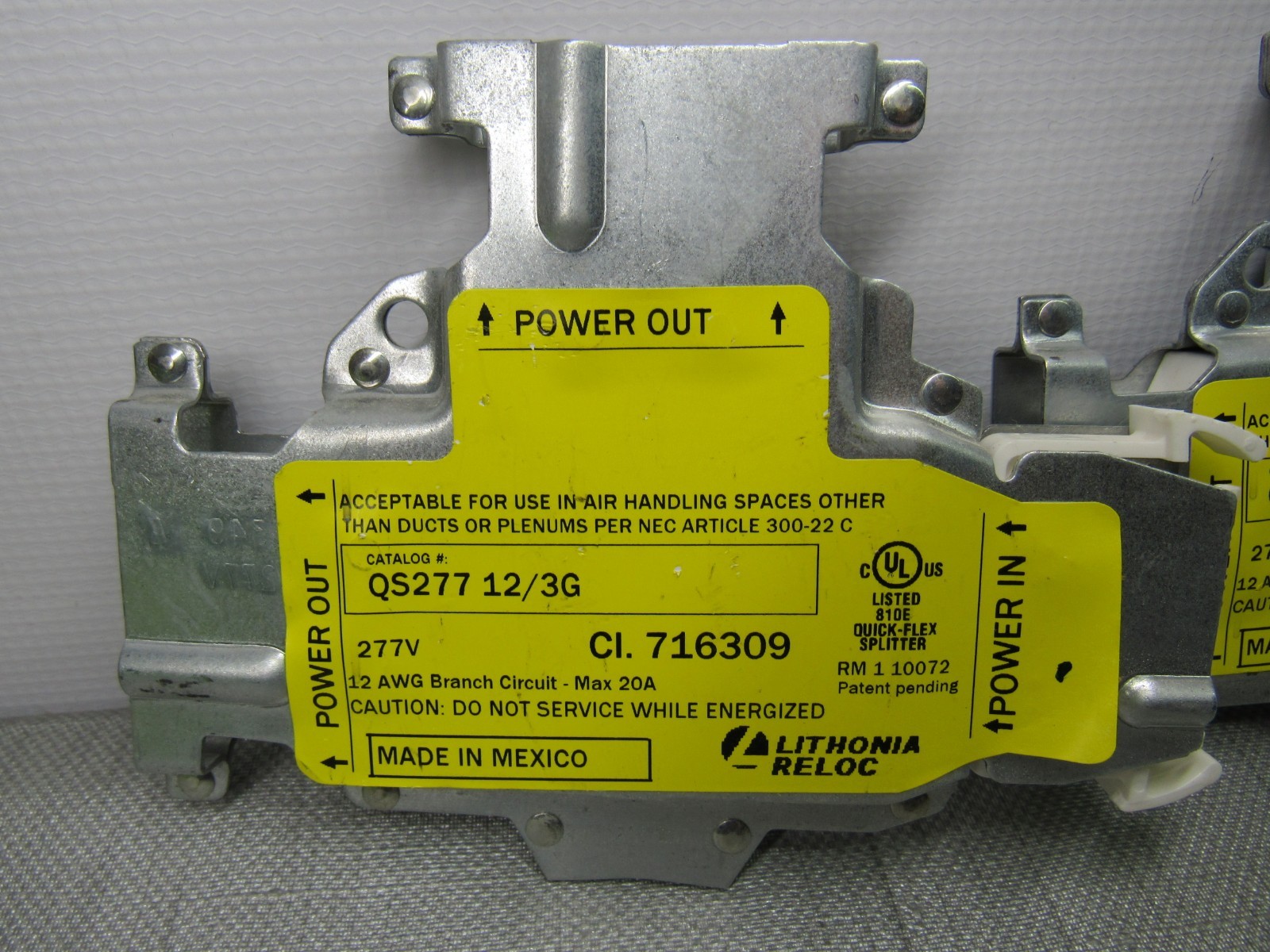 Lithonia Reloc QS277 12/3G Quik Flex Splitter Lot of 2 | eBay