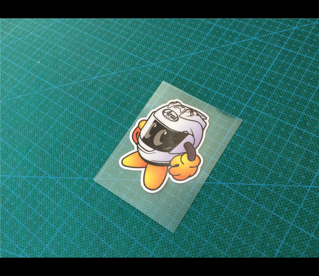 Small cute Arai helmet cartoon Motorcycle Reflective Sticker #001 | eBay