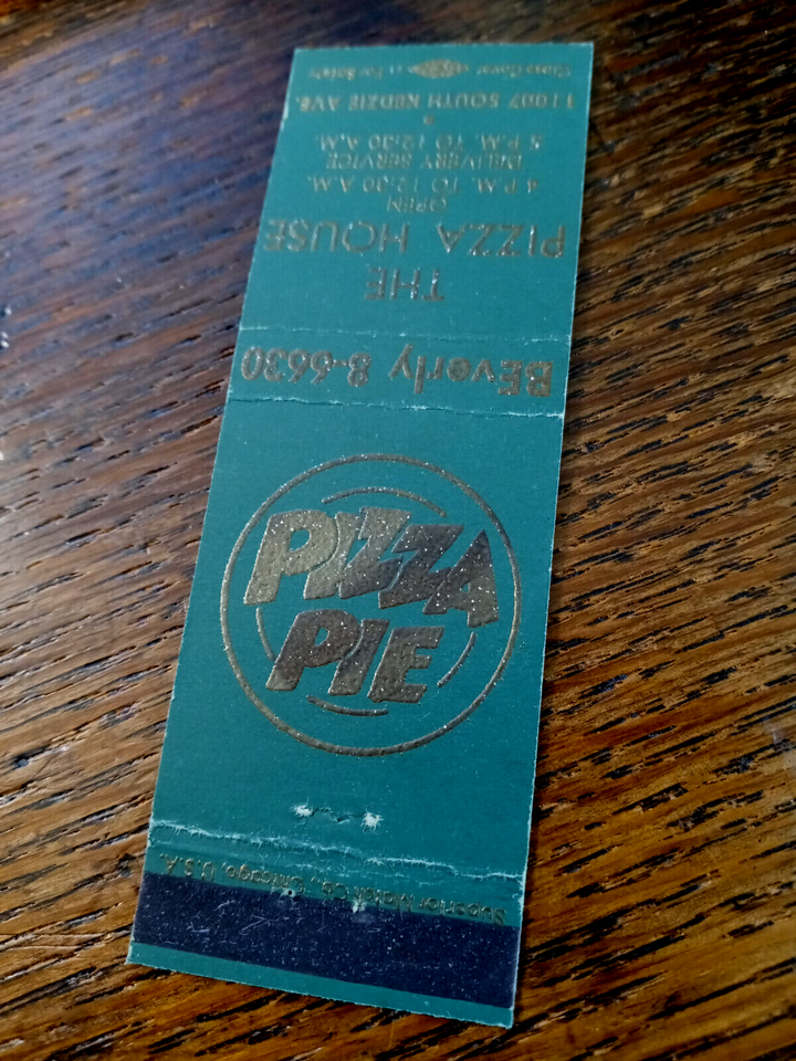 Vintage Matchbook: The Pizza House, Chicago, IL | eBay