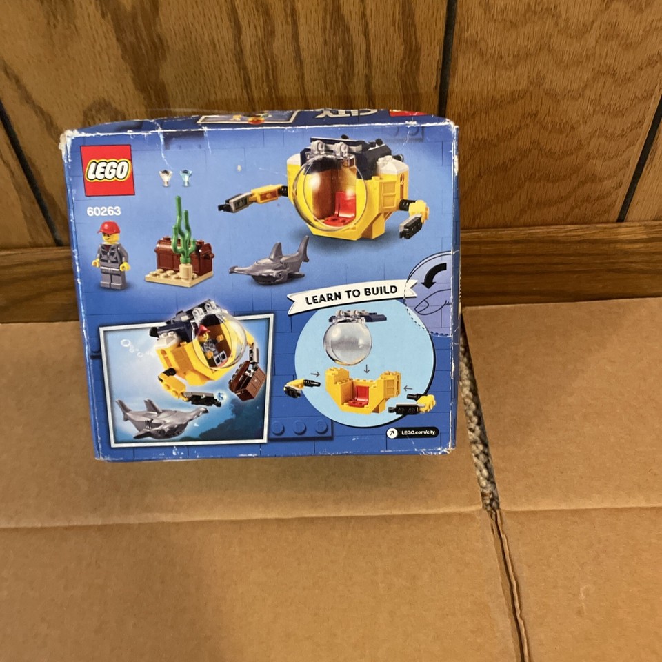 Lego 60263 City Ocean Mini-Submarine 41 Pcs Playset Retired New DAMAGED ...