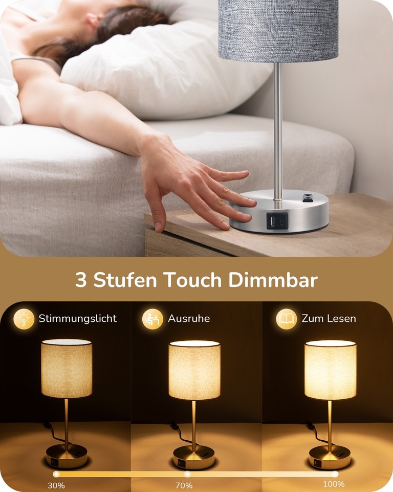 Faszinierend Nachttischlampe Dimmbar Modern Fotos
