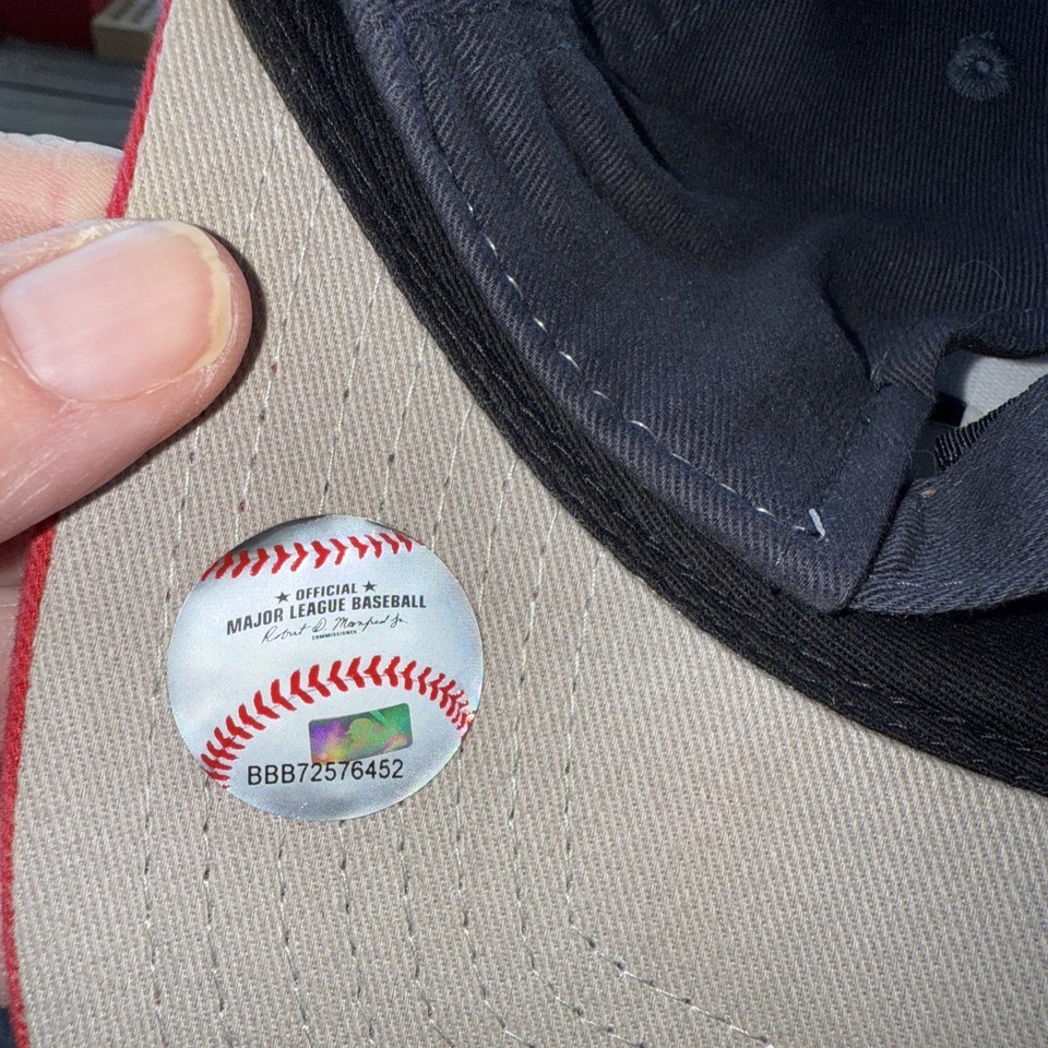 SOX Red White Blue Hat Cap Red Bill White Front Hat Cap Navy has Sun ...