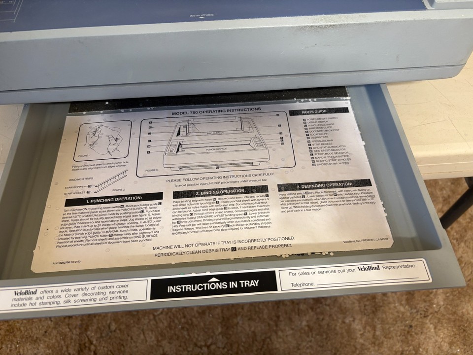 GBC Velobind 750 Electric Binder | eBay