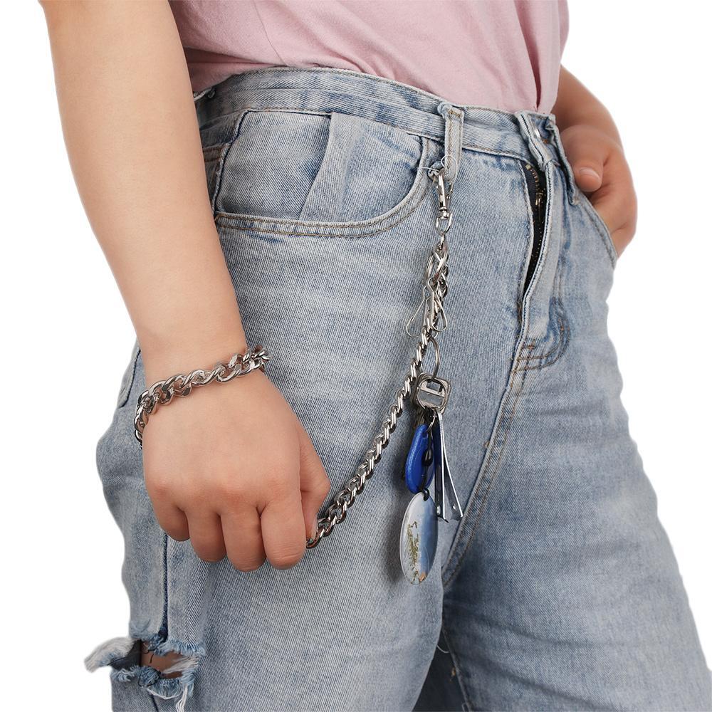 Jewelry Punk Rock Biker Link Pant Jean Keychain Thick chain Wallet ...
