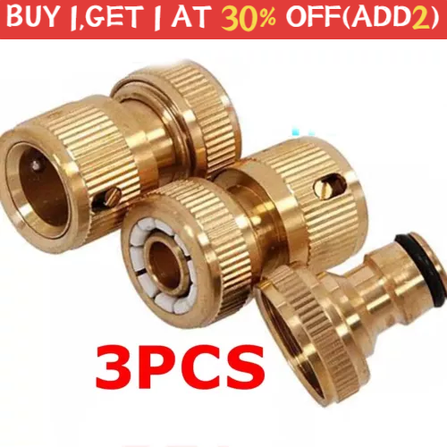 3X Universal Hose Pipe Tap Brass Connector Adaptor Fitting Garden ...