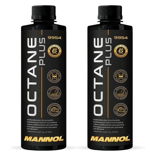 2 x MANNOL Octane Plus Booster Performance Petrol Fuel Additive 450ml 3 ...
