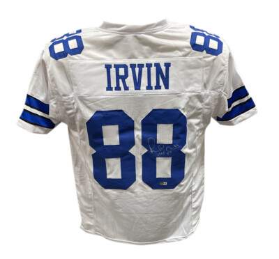 Michael Irvin Autographed/Signed Pro Style Jersey White Beckett 40933 ...