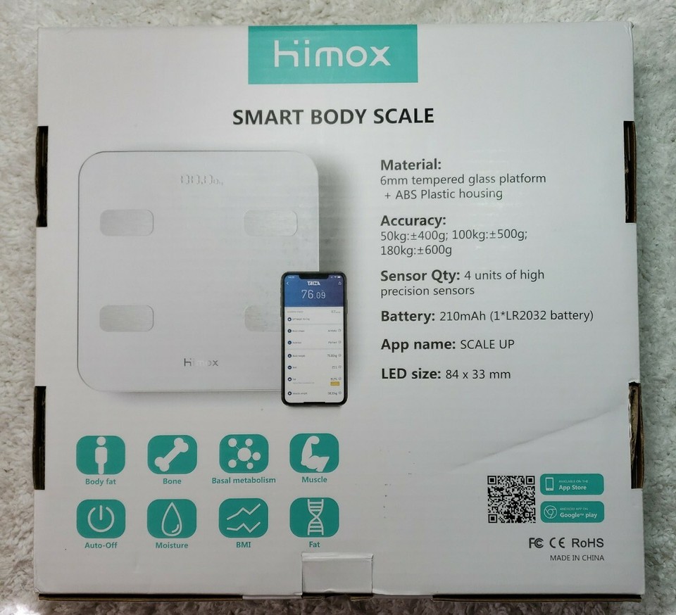 Smart Body Scale Digital Bluetooth BMI Fat Metabolism Hydration monitor ...