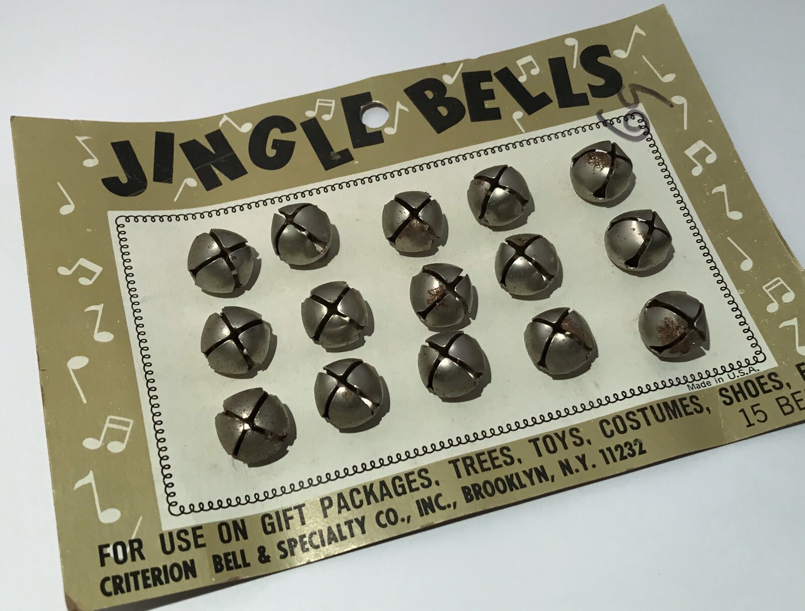 Vintage 1970's Criterion Bell & Specialty Co. - Jingle Bells - 15 Bells ...