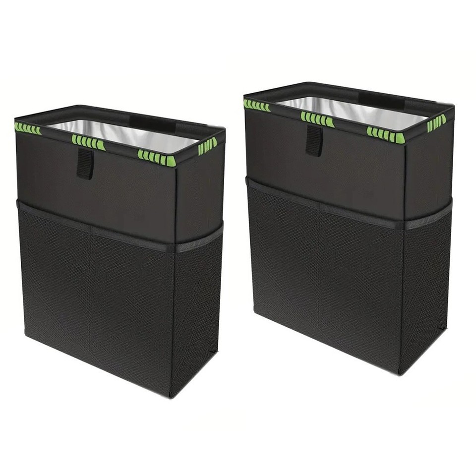 Adjustable Strap Car Trash Can Built-in Oxford Fabric Lining Convenient ...