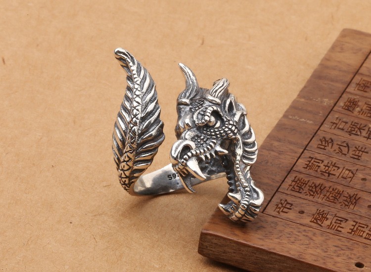 925 STERLING SILVER DRAGON ring men women jewelry S1892 | eBay