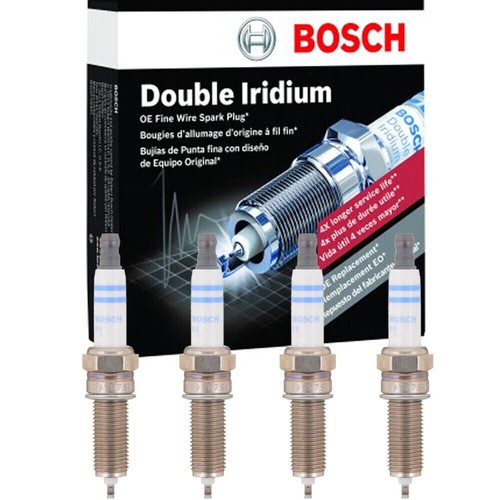 Genuine BOSCH Double Iridium Spark Plug 4PCS for 2015-2021 Hyundai/ Kia ...