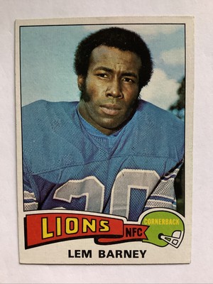 1975 Topps Lem Barney NFL Detroit Lions Football Card #365 HOF EX | eBay