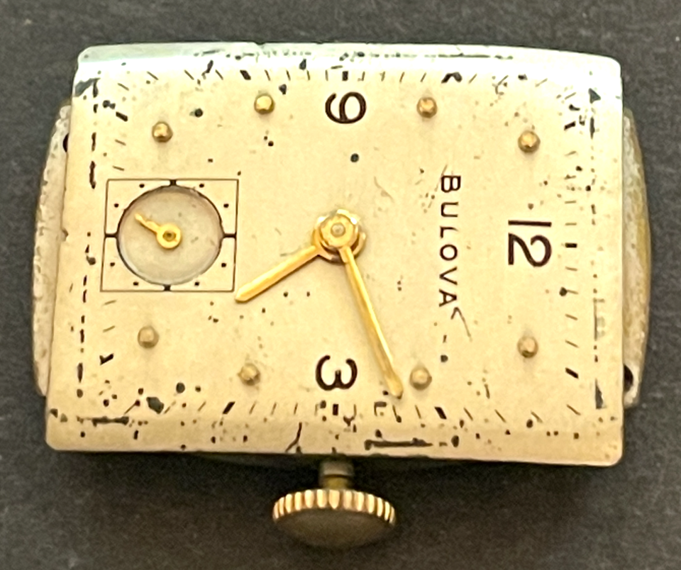 Vintage Bulova Cal 7AK Men's Watch Movement Running Ticks 7 AK 21j USA ...