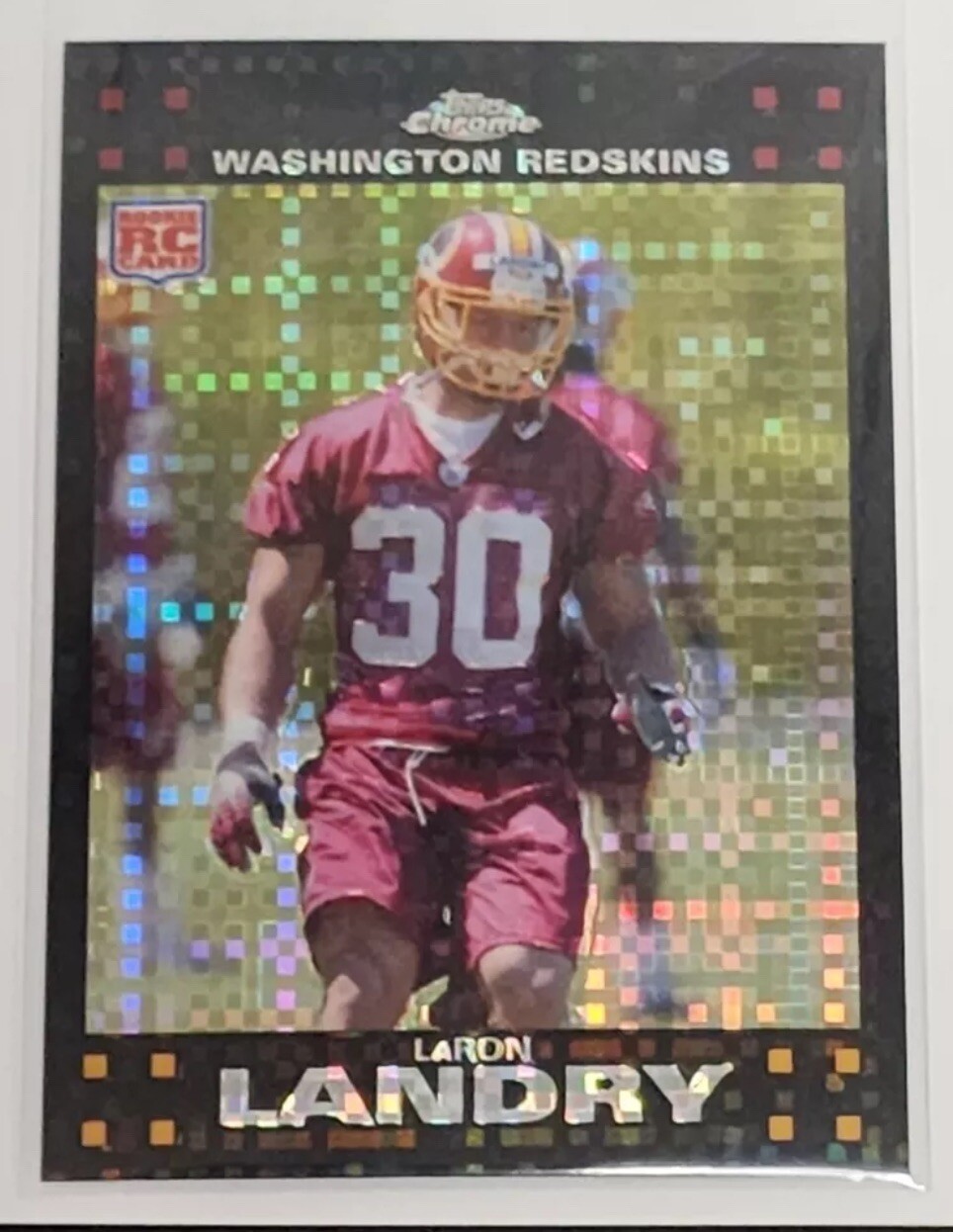 2007 Topps Chrome#TC259 Black X-Fractor Laron Landry Rookie Washington ...