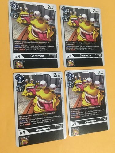 4x Geremon BT11-063 C (Playset) Digimon CCG | Dimensional Phase Near ...