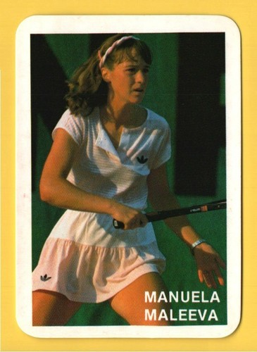 1987 Manuela Maleeva WTA Tennis Jorge Lobo Das Neves Calendar Card | eBay