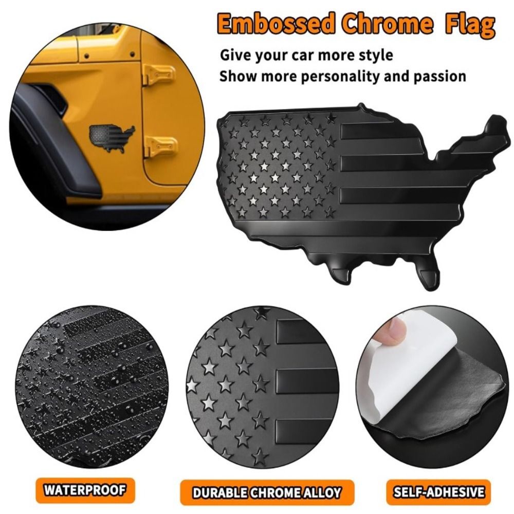 USA Map Shape American Flag Map Emblem Sticker | eBay