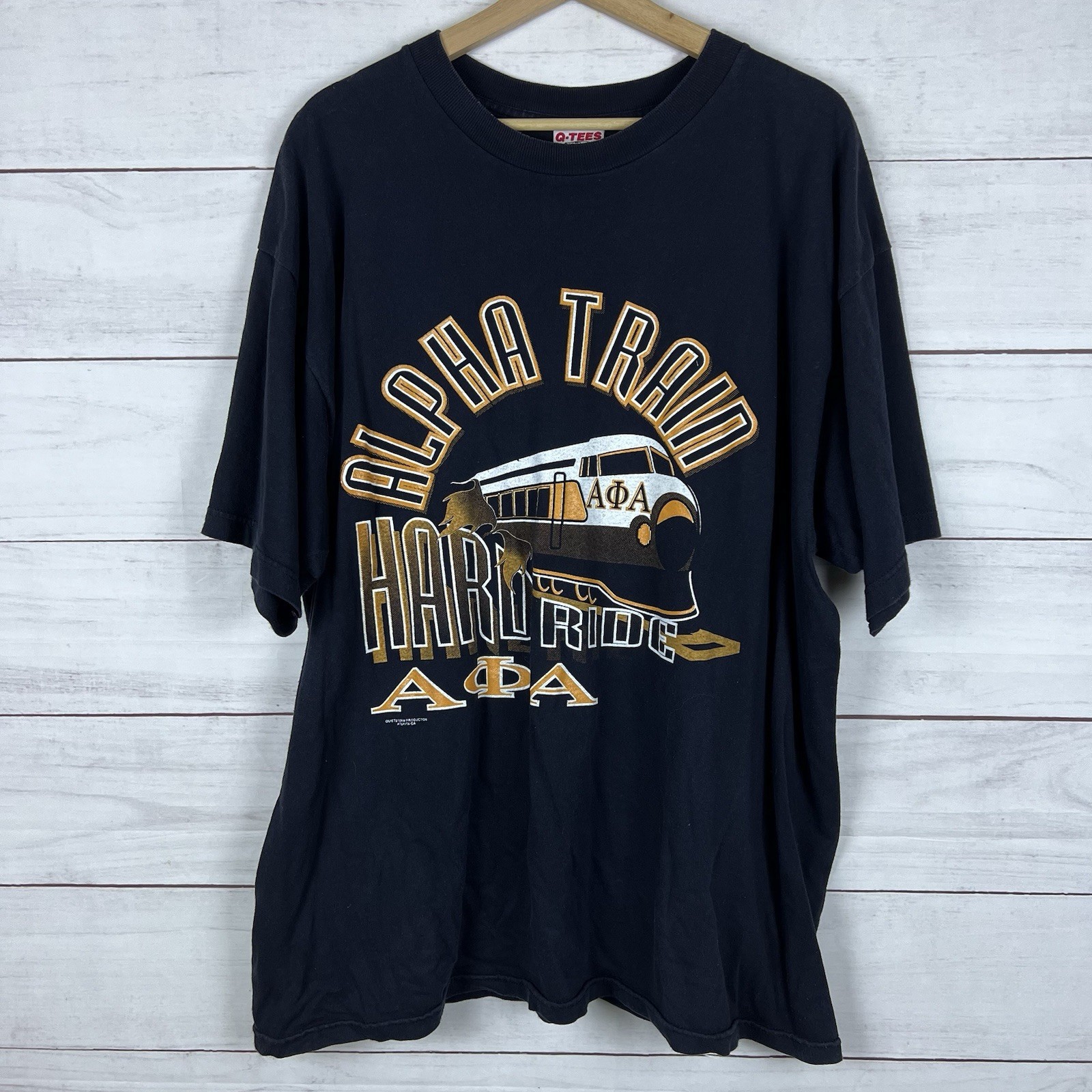 Vintage Alpha Phi Alpha Fraternity Train T-Shirt Mens… - Gem