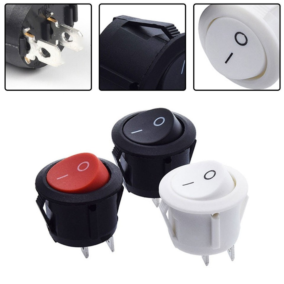 Car Accessories Rocker Switches Switches Round Rocker Switch 2PCS ...