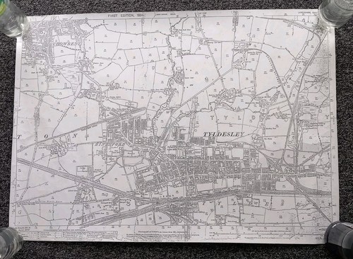 Tyldesley Ordnance Survey Map Lancashire 1894 First Edition | eBay UK