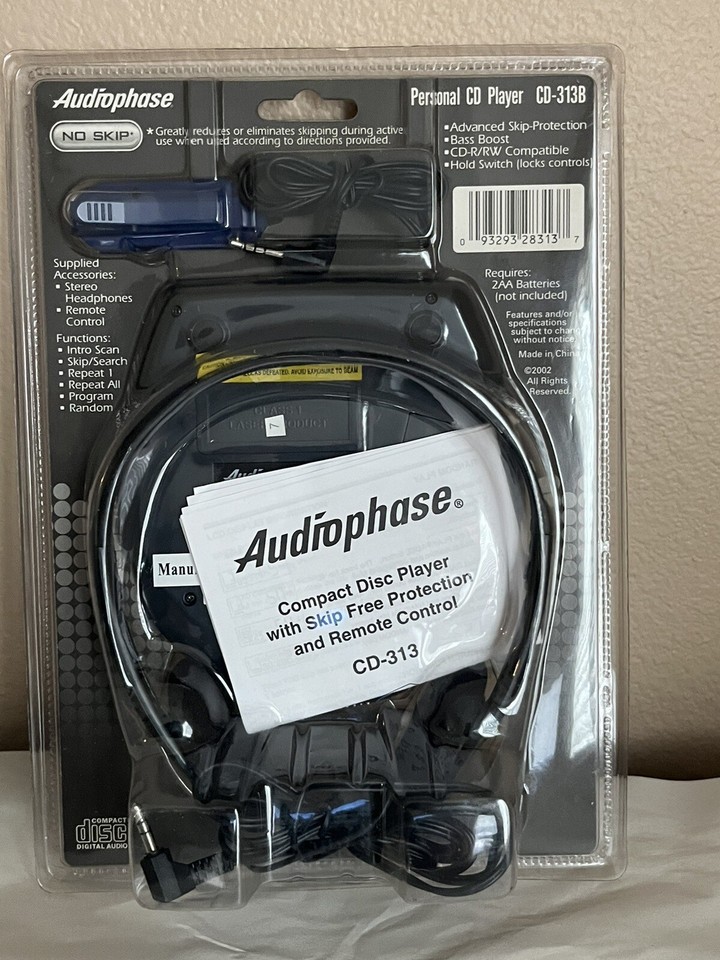 *NEW & SEALED* Audiophase CD Player CD313B Blue & Remote Control ...