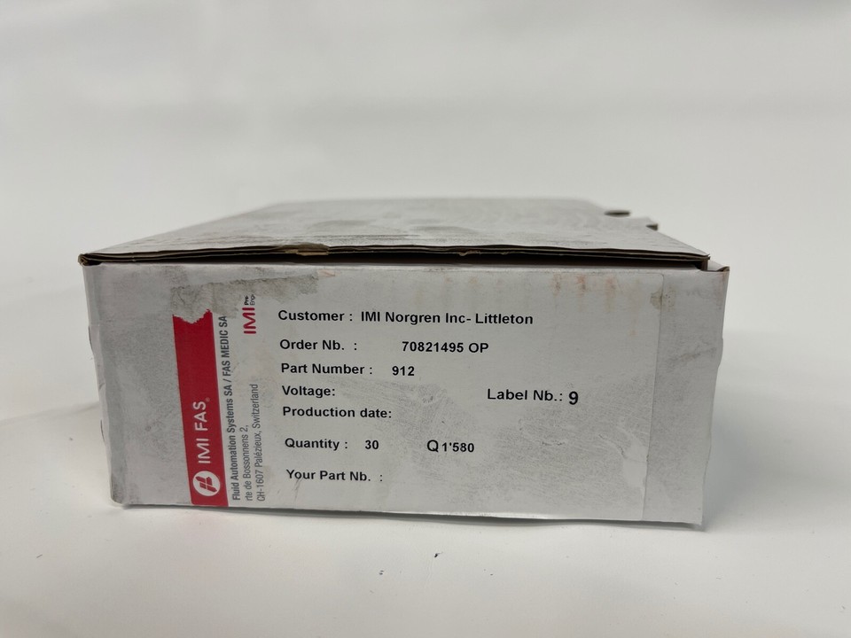 New IMI FAS Fluid Automation System CH-1290 Versoix Solenoid Valve 24V ...