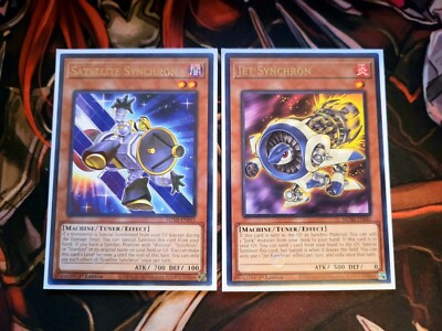YUGIOH TCG SATELLITE SYNCHRON + JET SYNCHRON MZMI RARE 1ST EDITION | eBay