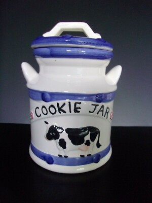 Cow milk jug shaped cookie jar | eBay