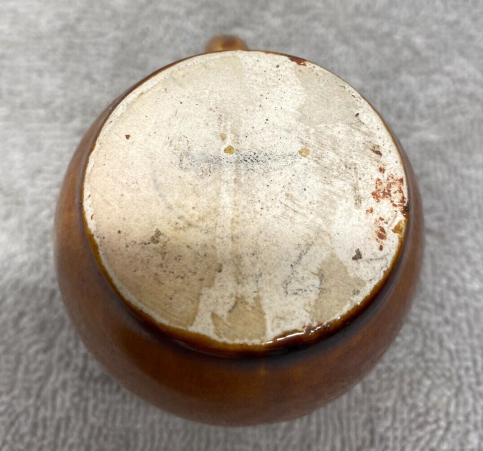 Vintage Pottery Miniature Brown Creamer Pitcher Jug | eBay