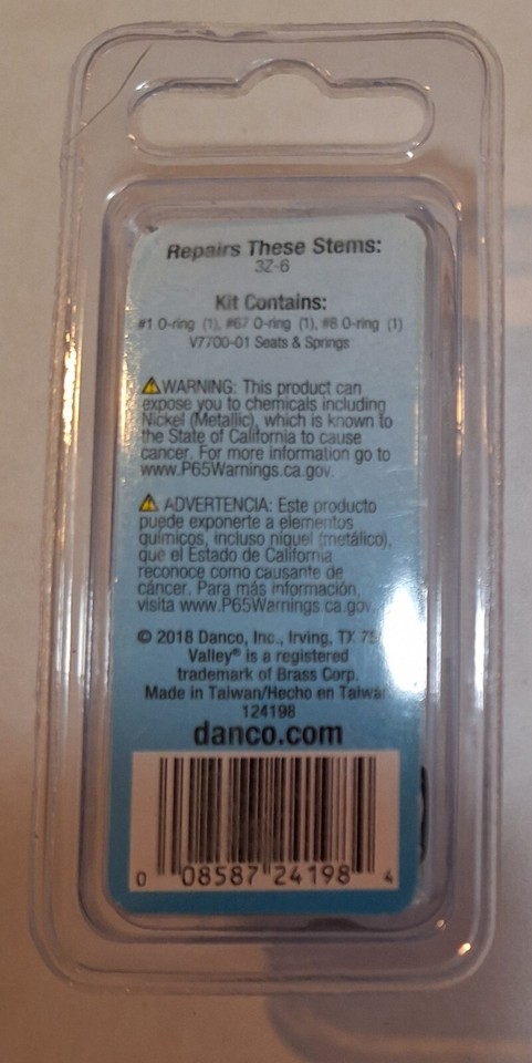 Danco Stem Repair Kit for Valley II Tub/Shower, 124198 | eBay